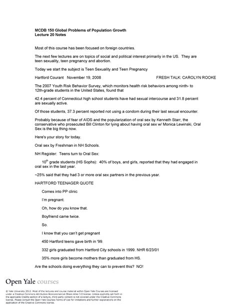 Mcdb Lecture 20notes Mcdb 150 Global Problems Of Population Growth