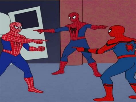 мем 2 человека паука Создать мем Meme