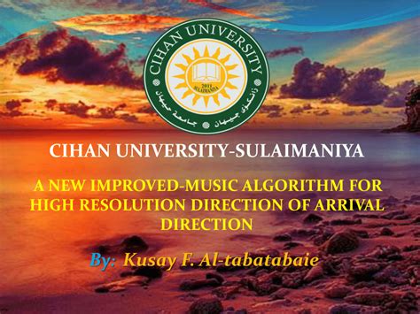 Pdf A New Improved Music Algorithm For High Resolution Direction Of