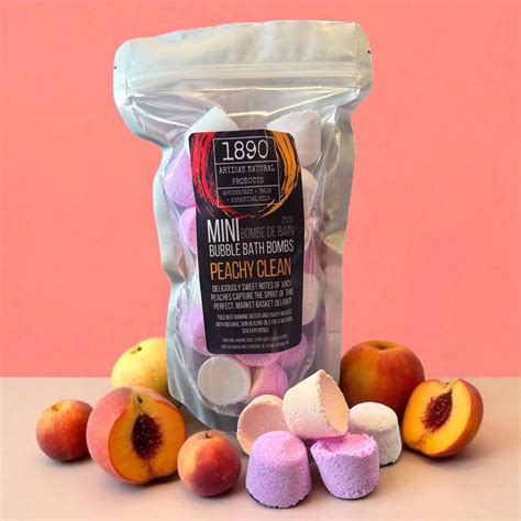 “peachy Clean Mini Bubble Bath Bombs Peach And Vanilla 1890