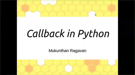 Callback In Python Youtube