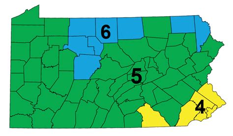 Pennsylvania Climate Zone Map