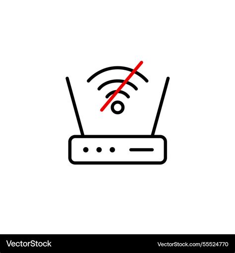 Wi Fi Router Offline Internet Outage Disconnected Vector Image