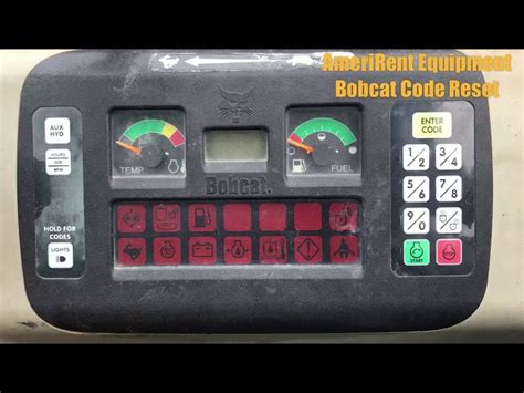 How To Clear Bobcat Fault Codes