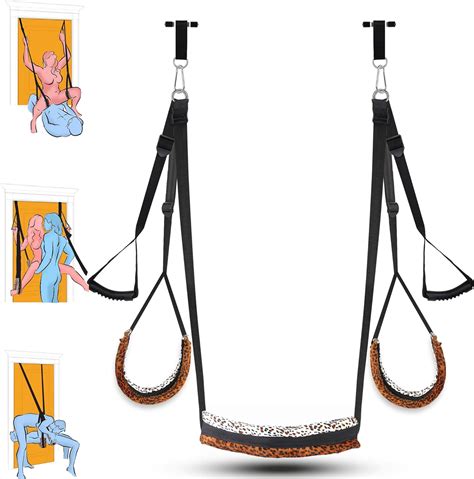 Door Sex Swing Bdsm Sex Toys Bondage Sex Swings With Leopard Padded Seat Andstirrups