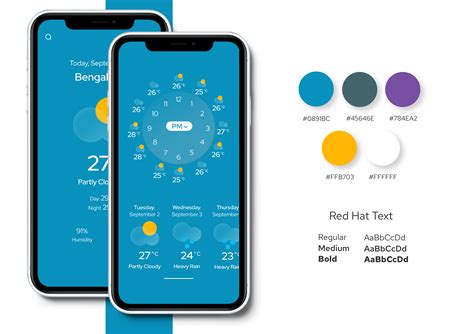 Weather UI On Behance
