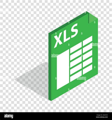 File Format Xls Isometric Icon Stock Vector Image Art Alamy