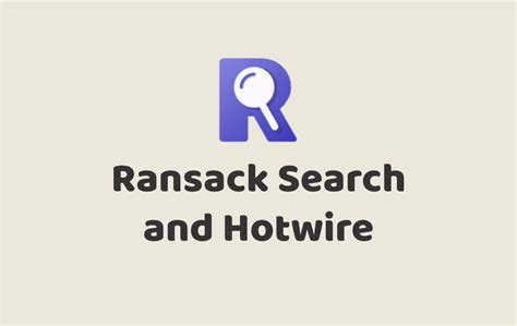 Ransack Search And Hotwire Drifting Ruby