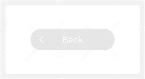 Inactive Back Button Ui Element Template Stock Vector Illustration Of
