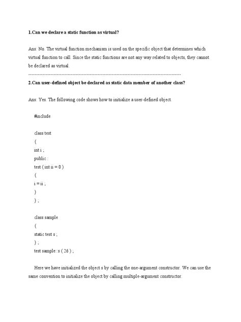 C Interview Questions Pdf Pointer Computer Programming Class Computer Programming