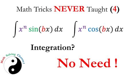 Calculate Integrals Without Doing Integrations Tricks Teacher Never Taught YouTube
