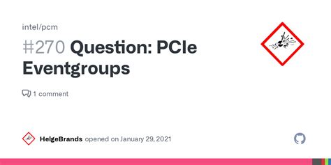 Question Pcie Eventgroups · Issue 270 · Intel Pcm · Github
