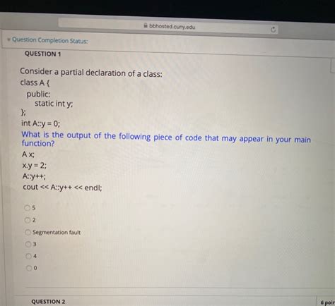 Question Completion Status