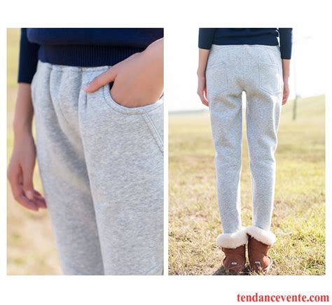 Pantalon Lin Blanc Femme Grande Taille Renforcé Sport Élastique Hiver