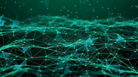 Abstract Technology Futuristic Background Big Data Visualization Block Chain Network Concept