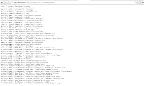 Sensitive Server Info Leaked From Weather Gov Vulnerability
