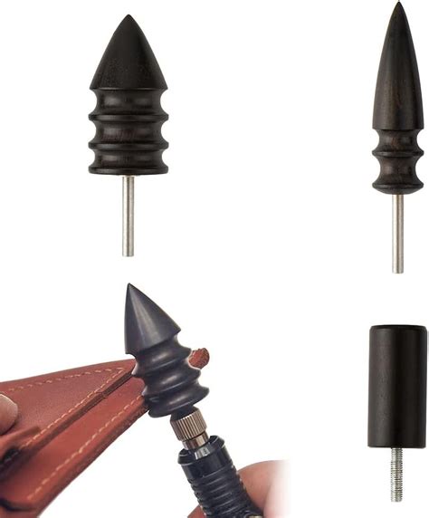 3 Styles Leather Burnisher Bits Sandalwood Leather Burnisher Polished