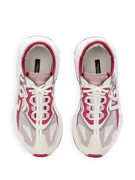 Dolce And Gabbana Day Master Panelled Sneakers Pink Farfetch