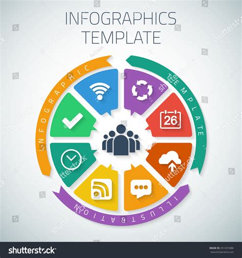 Illustration Web Infographic Timeline Pie Template Stock Illustration 251331886