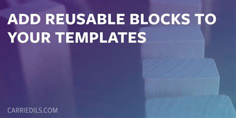 Dynamically Adding A Reusable Block In A Wordpress Template