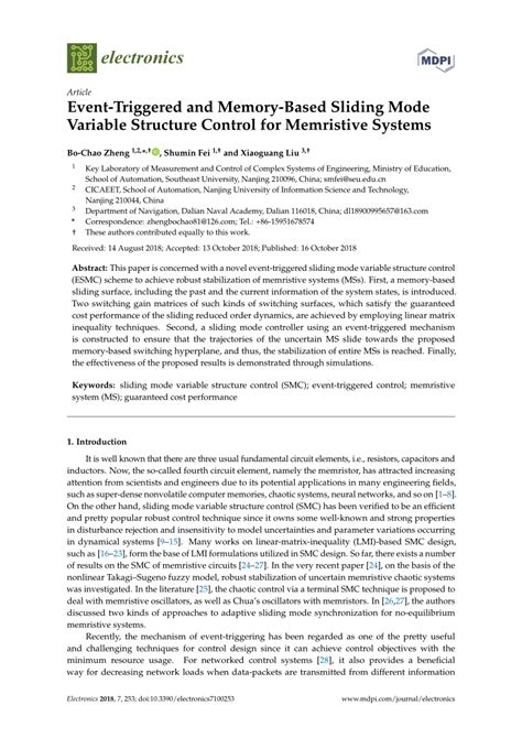 Pdf Event Triggered And Memory Based Sliding Mode Variable Structure