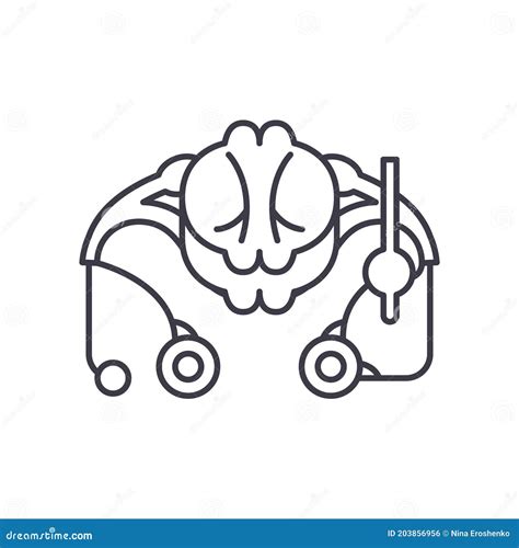 Nervous System Icon Linear Isolated Illustration Thin Line Vector Web Design Sign Outline