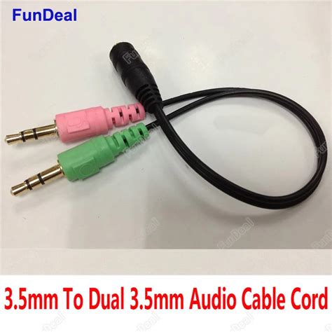35mm 미니 스테레오 오디오 암 2 수 헤드폰 마이크 Y 분배기 이어폰 케이블 어댑터 컴퓨터 오디오마이크전화 헤드셋female To Male Audiomini
