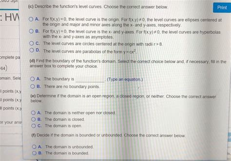 Solved For The Given Function Complete Parts A Through