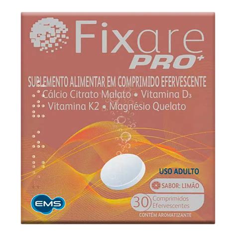 Suplemento Alimentar Fixare Pro Limão 30 Comprimidos Drogarias Pacheco