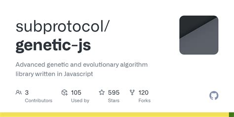 Github Subprotocolgenetic Js Advanced Genetic And Evolutionary