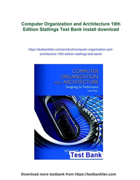 Computer Organization And Architecture 10th Edition Stallings Test Bank Pdf