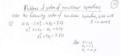 Solved Problems Of System Of Non Linear Equations Solve Chegg