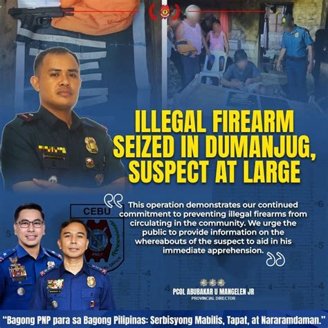 Cebu Ilegal Nga Pusil Nasakmit Sa Dumanjug Suspek Gi Pangita Pa