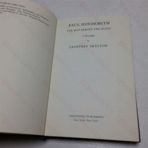 Paul Hindemith The Man Behind The Music A Biography Bookaddiction
