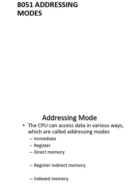 Addressing Modes Pdf