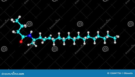 Ceramide Molecular Structure Isolated On Black Stock Illustration Illustration Of Ceramid