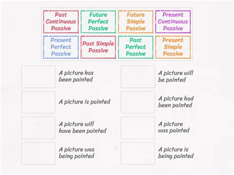 Passive Voice Matching Match Up