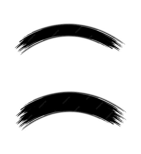 검은색 브러시 스트로크 프리미엄 벡터