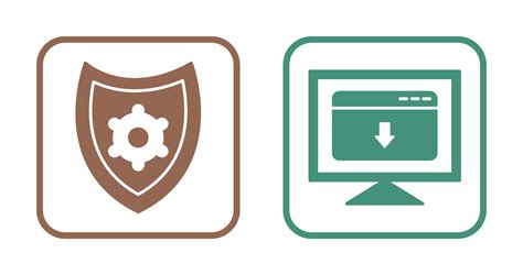 Security Settings And Download Webpage Icon Vector Art At Vecteezy