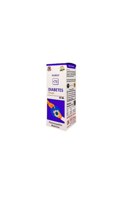 Radient 71 Diabetes Drops Packaging Size 30ml At Rs 130piece In Kanpur