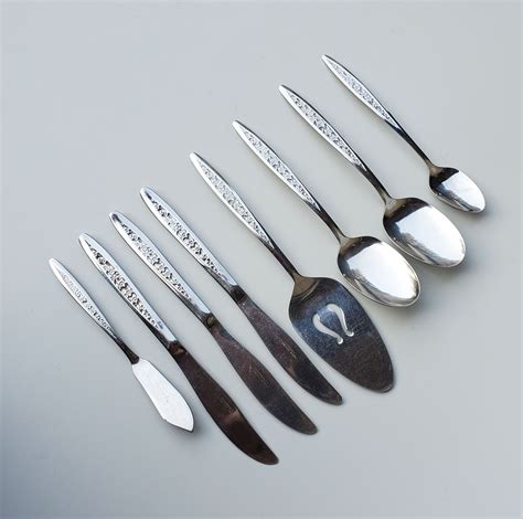 Customecraft Stainless Cus 5 Pattern Mixed Lot Of 8 Pieces Etsy