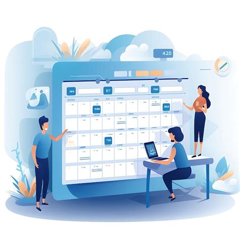 Premium Photo Flat Planning Schedule With Tasks On The Calendar With