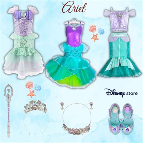 นำเข้า🇬🇧ชุดแฟนซี ชุดคอสตูม เจ้าหญิงแอเรียล Ariel Disney Store The