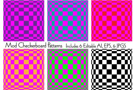 Mod Checkerboard Patterns Graphic By Melissa Held Designs · Creative