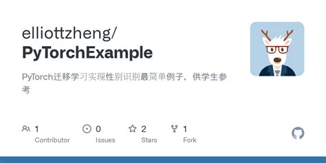 GitHub elliottzheng PyTorchExample PyTorch迁移学习实现性别识别最简单例子供学生参考