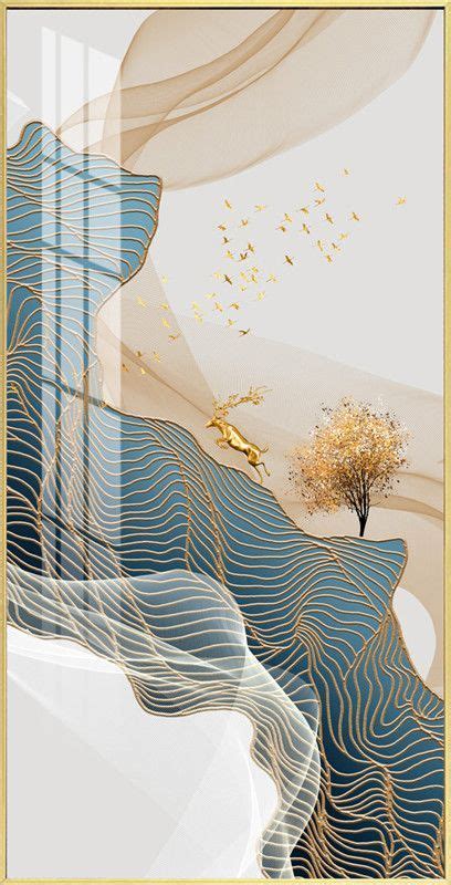 新中式装饰画高清喷绘，晶瓷画