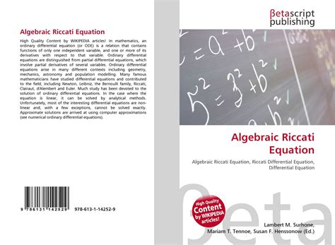 Algebraic Riccati Equation