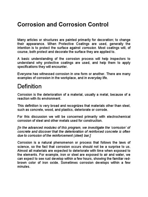 Rrosion Theory Pdf Anode Corrosion