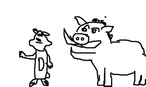 Timão E Pumba Desenho De Johannamason Gartic