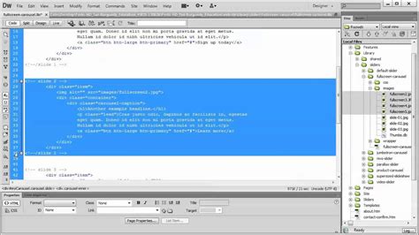 Add And Remove Slides From The Fullscreen Carousel Dreamweaver YouTube